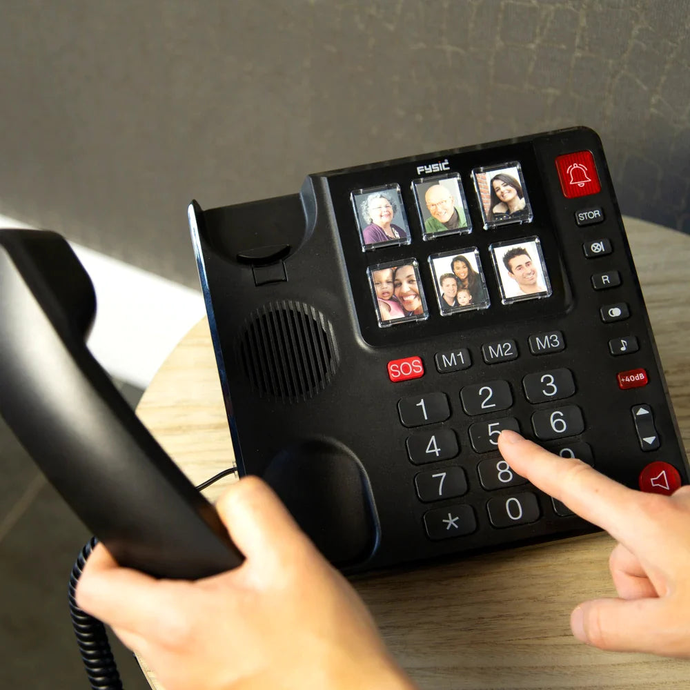 Seniorentelefon mit Fototasten | körperlich – Fysic