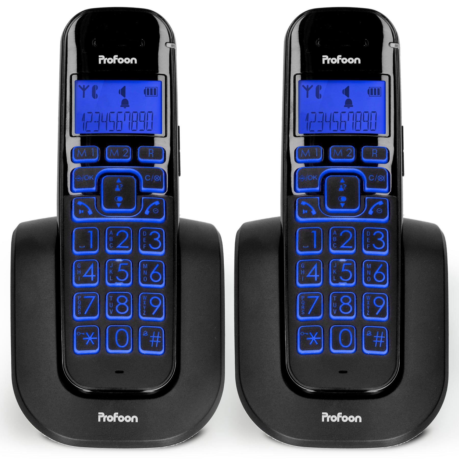 Prophone PDX-2808 DUO | DECT-Telefon mit großen Tasten, 2 Hörer | fysic ...